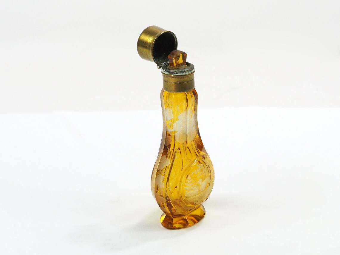 Antique Cameo Glass perfume Bottle-19th Century | Etsy