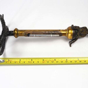 Antique French Bronze Equestrian Style Inkwell & Thermometer-19th ...