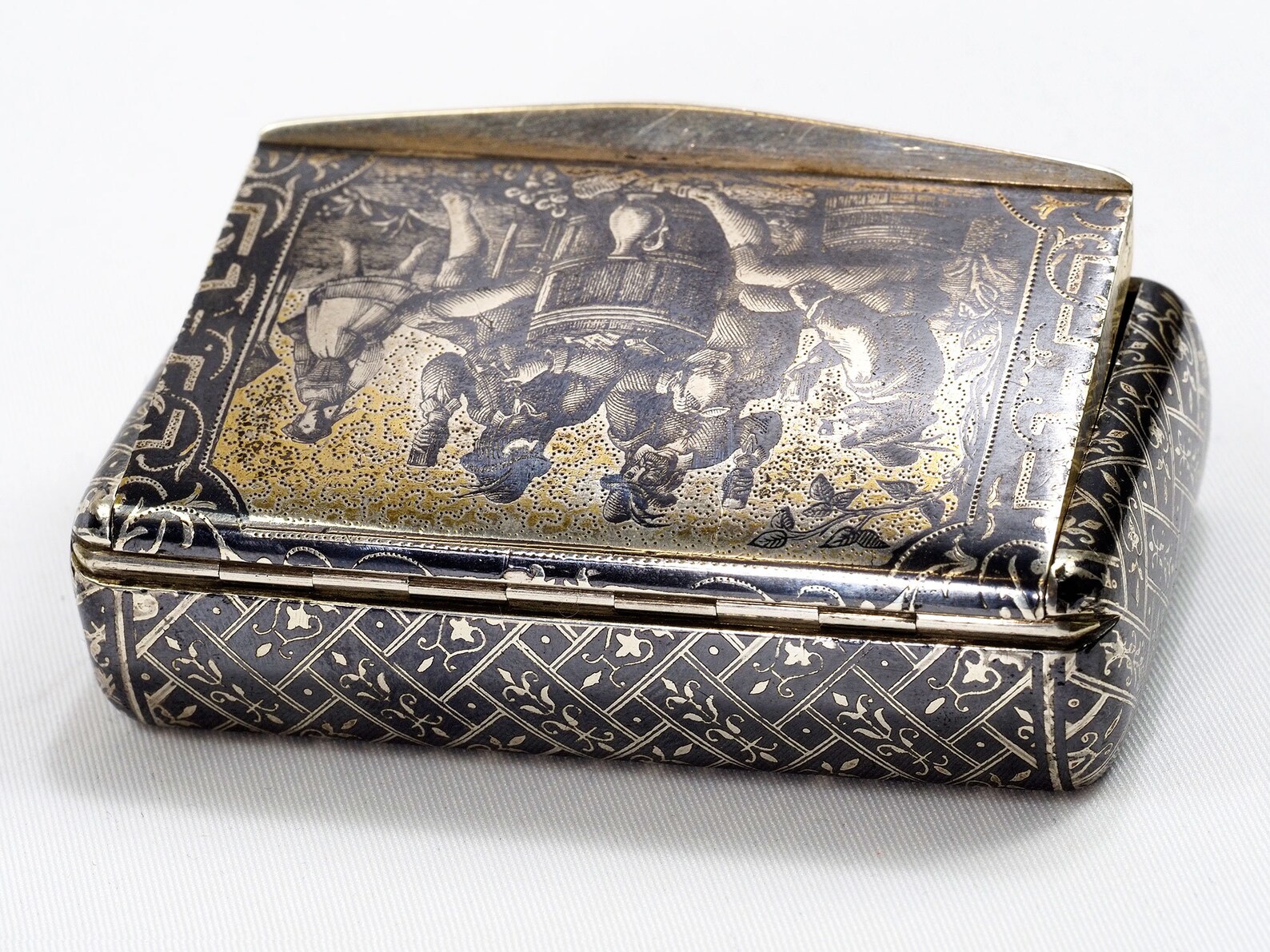 19th Century French Silver Niello Gilded Box-circa 1840s - Etsy