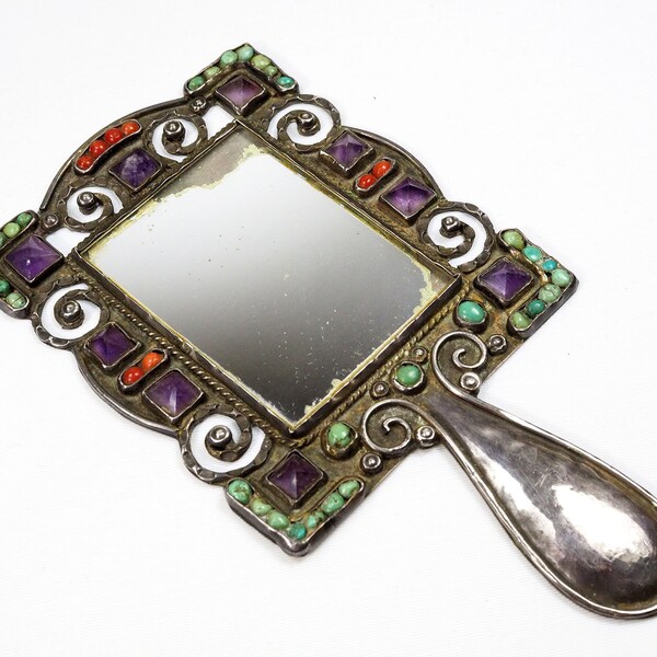 Jeweled Hand Mirror - Etsy