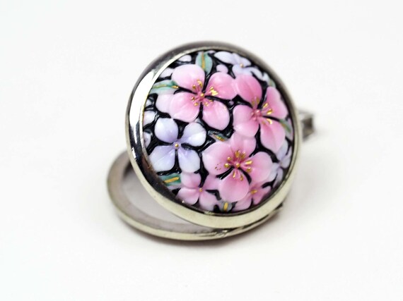 Mid-Century Toshikane Arita Porcelain Flowers Locket … - Gem