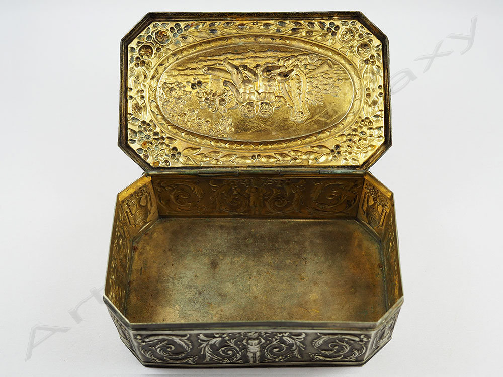 Antique Metal Repousse Box-circa 1880 - Etsy