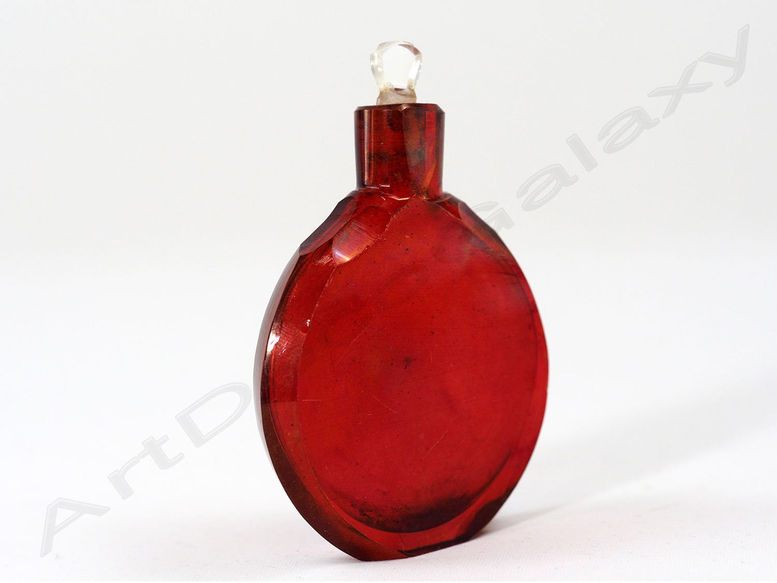 Antique Miniature Cranberry Red Crystal Perfume Bottle-19 Century - Etsy
