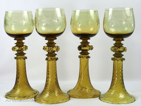 Antique German Baroque Style Wine Goblets-circa 1900s | Etsy