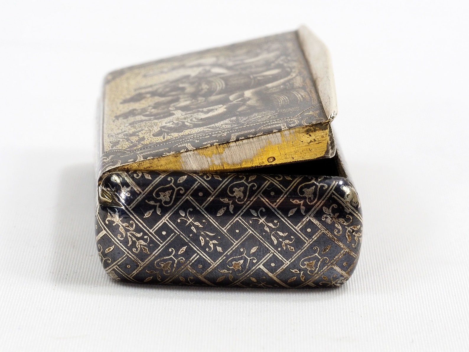 19th Century French Silver Niello Gilded Box-circa 1840s - Etsy