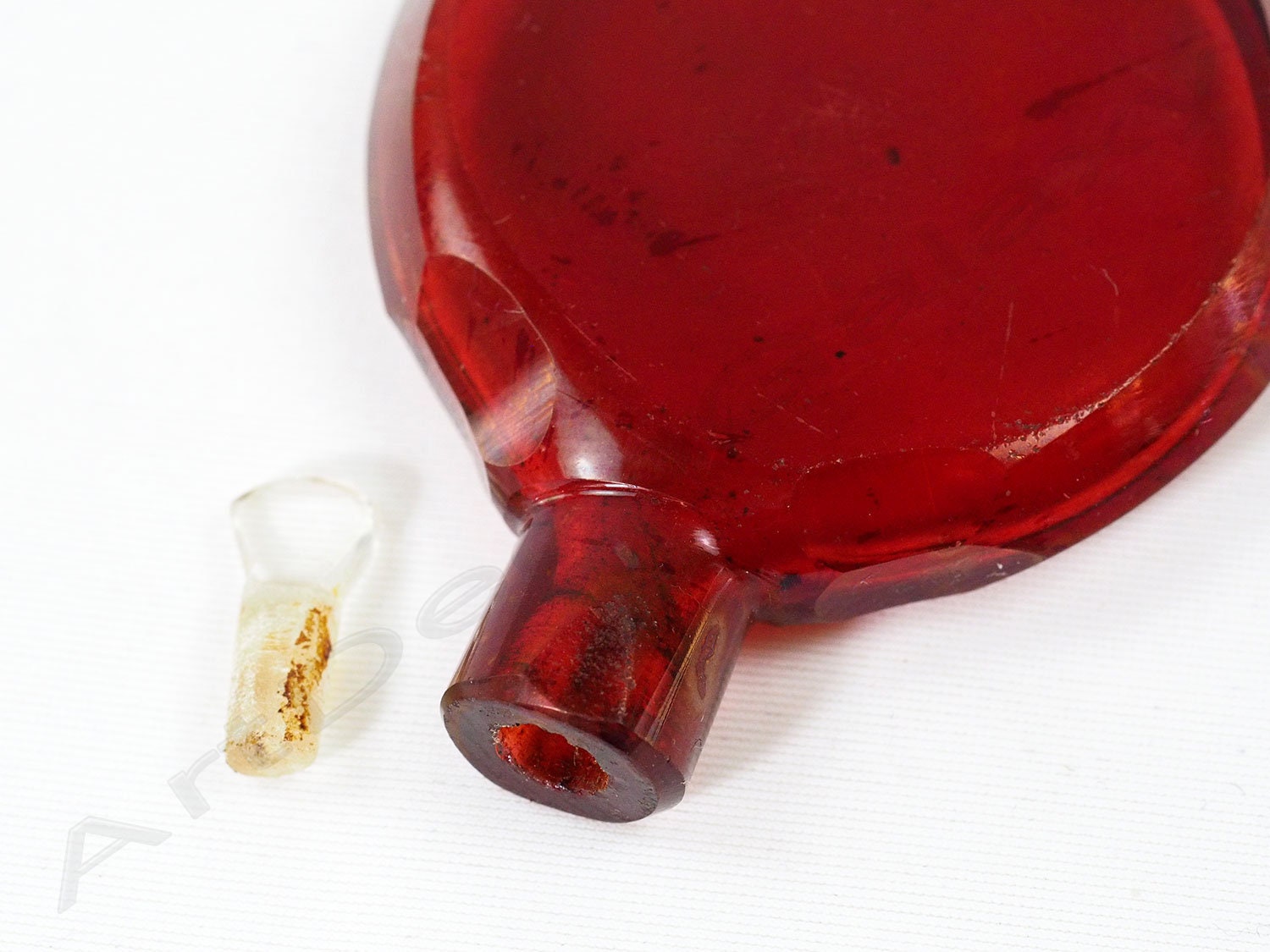 Antique Miniature Cranberry Red Crystal Perfume Bottle-19 Century - Etsy