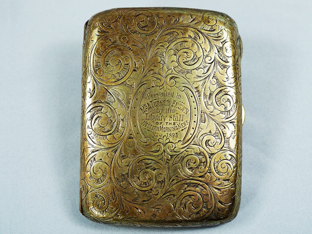 19th Century-western Morning News 1893-antique Silver Presentation Case ...