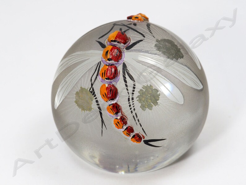 Erwin Eisch Studio Glass Dragonflies Paperweight - Etsy