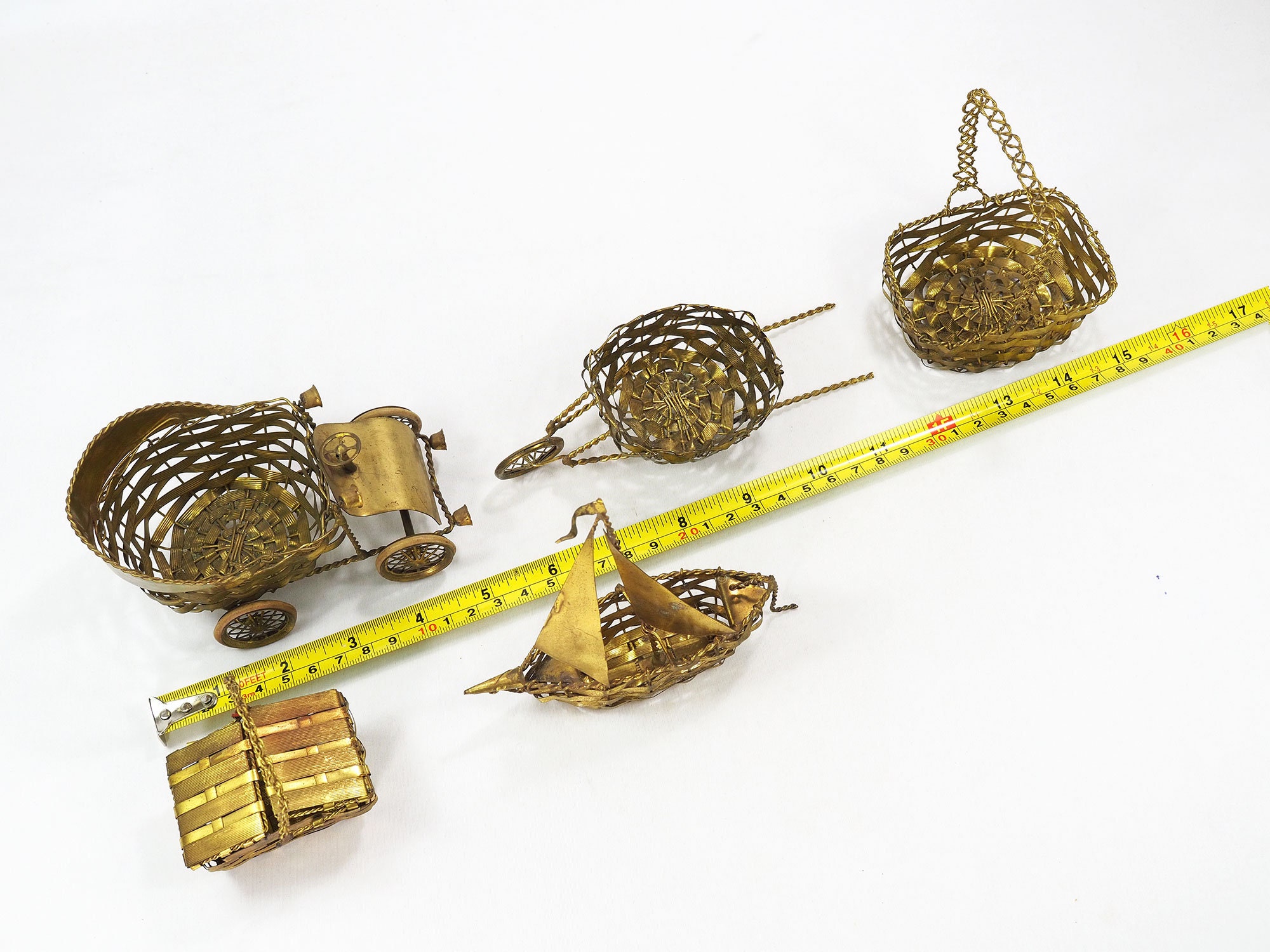 Antique German Woven Metal Candy Containers Christmas - Etsy