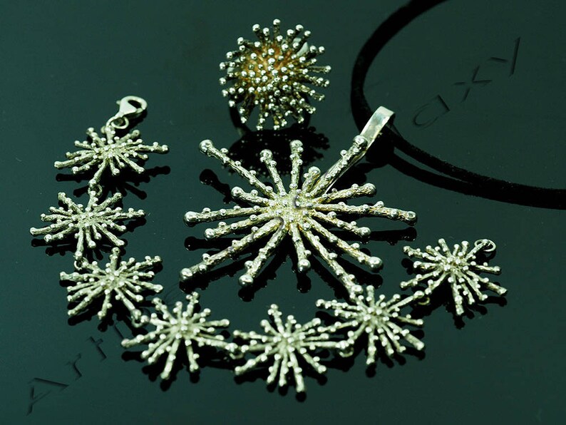 Mid Century Silver Studio Jewelry Set | Etsy