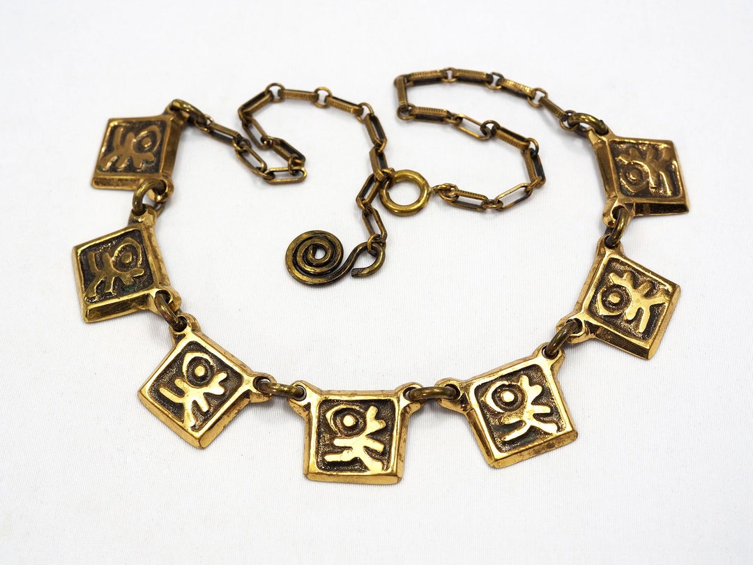 Michel Buffet Mid-century French Modernist Bronze Necklace-ca. 1950s - Etsy