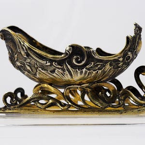 Antique Silver Salt Dish Sledge - Etsy