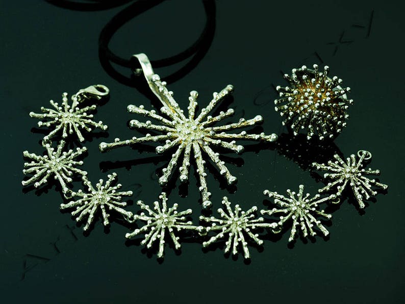 Mid Century Silver Studio Jewelry Set | Etsy