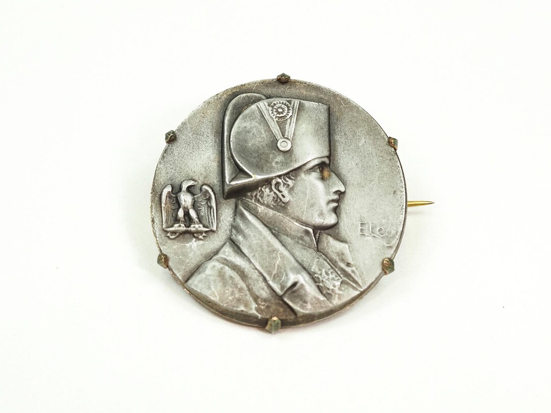 Antique French Napoleon Bonaparte Brooch by Emile Levy-signed-19th ...
