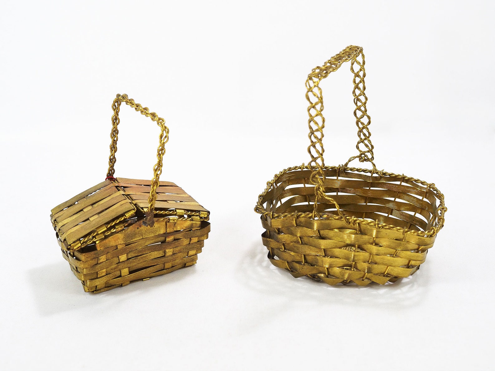 Antique German Woven Metal Candy Containers Christmas - Etsy