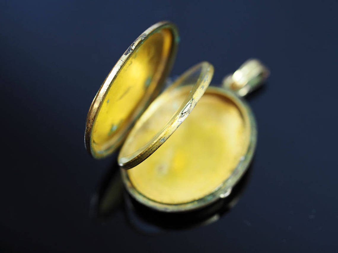 Antique Enamel Locket Pendant-19th Century - Etsy