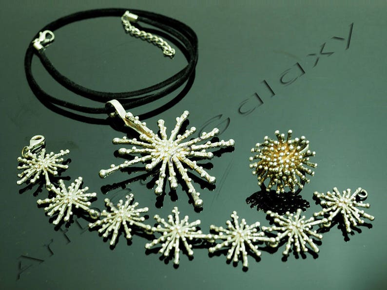 Mid Century Silver Studio Jewelry Set | Etsy