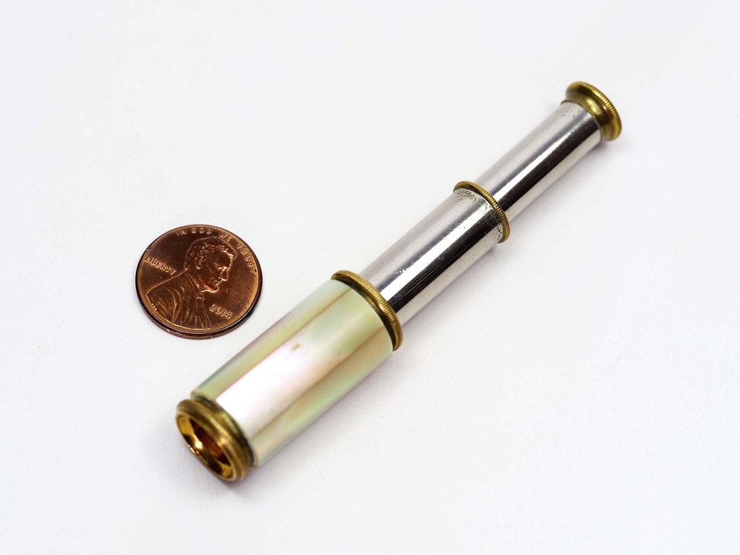 Antique Miniature Telescope Spyglass Brass & Mop-19th Century - Etsy