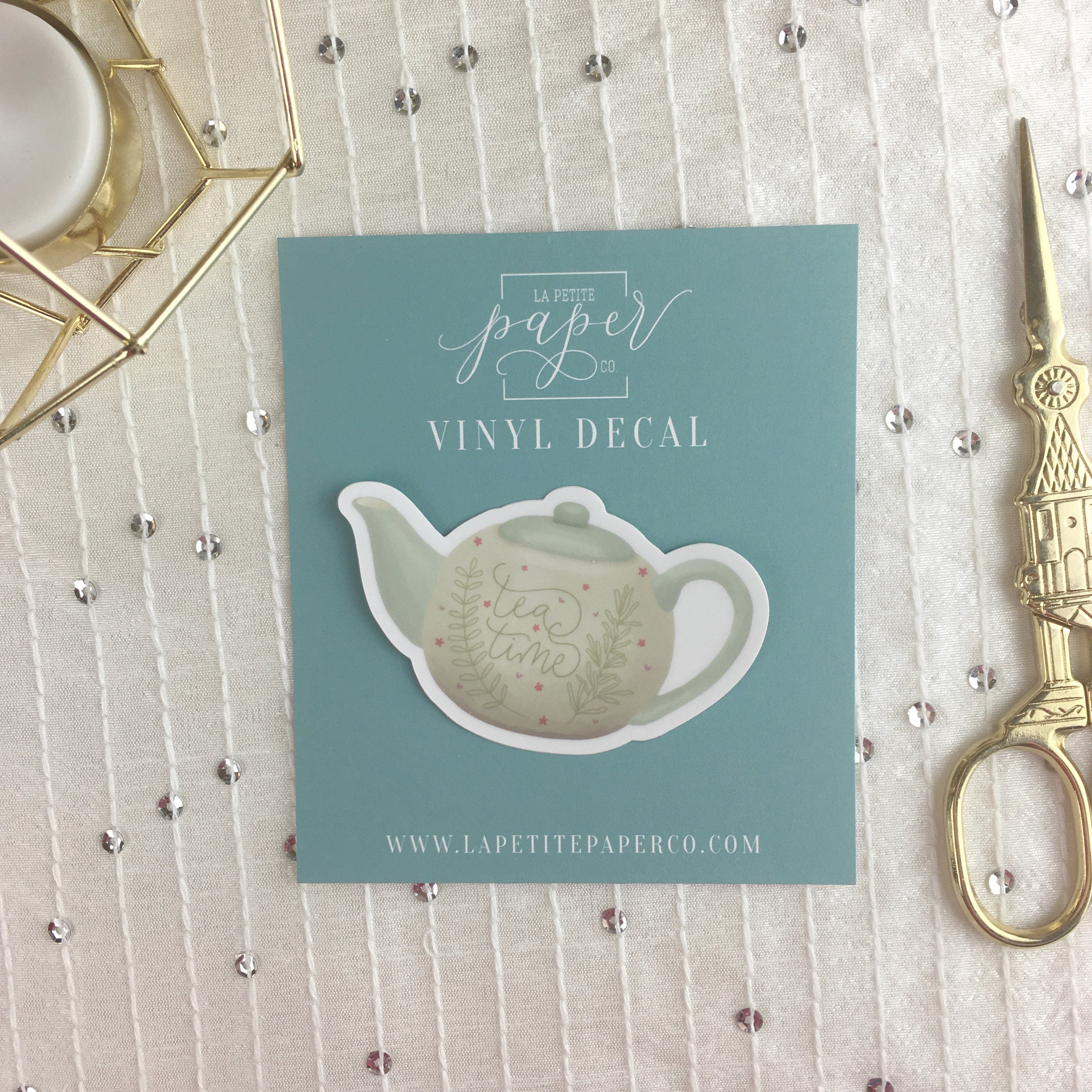 Tea Time Vinyl Die Cut | Etsy