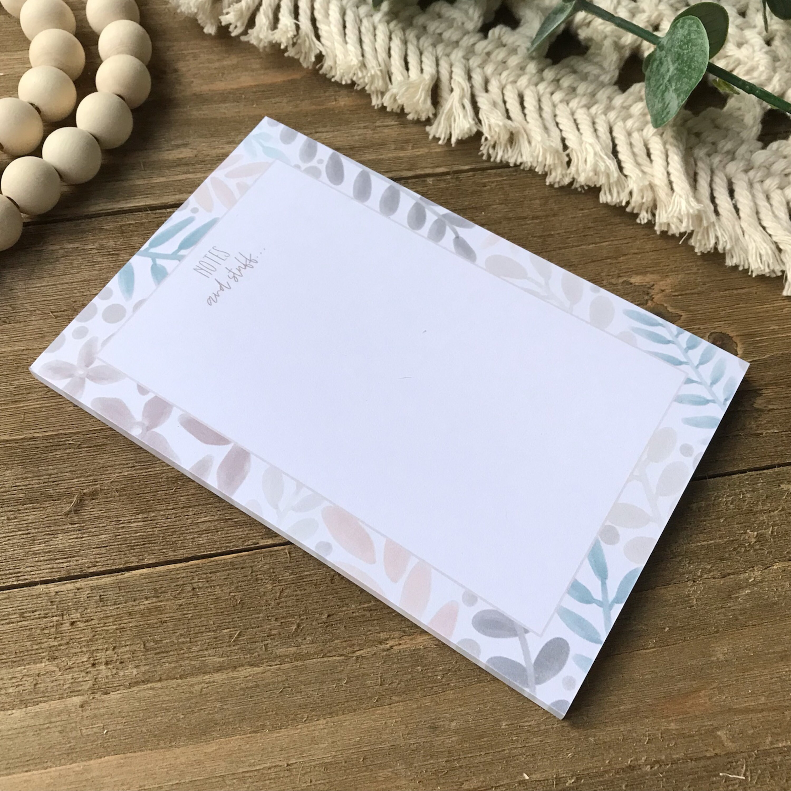 Cute Botanical Notepad to Do List Grocery List to Do Notepad Todo List ...