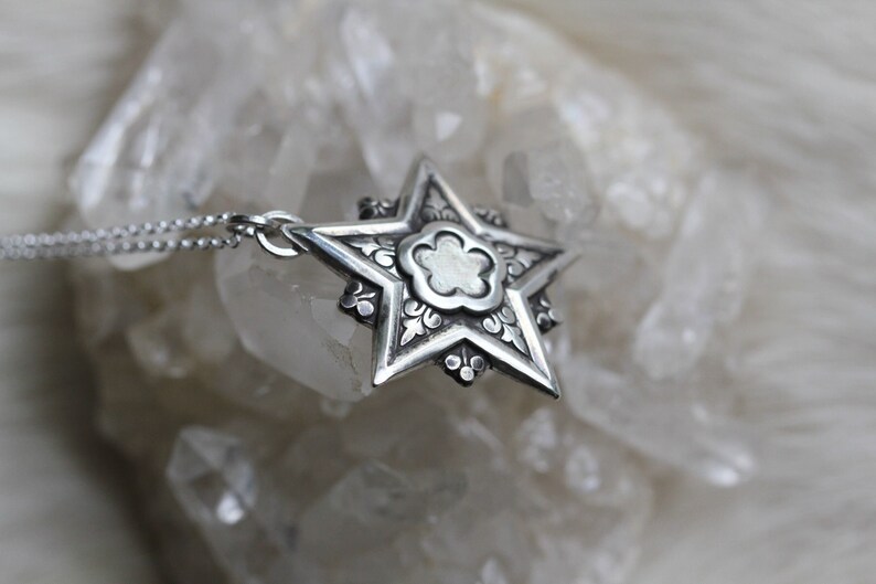 The Star of Protection Five Pointed Sterling Silver Star Necklace ...
