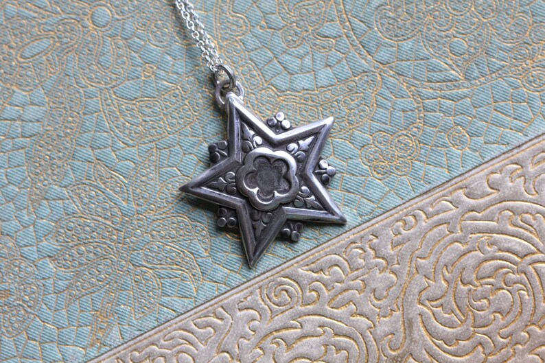 The Star of Protection Five Pointed Sterling Silver Star Necklace ...