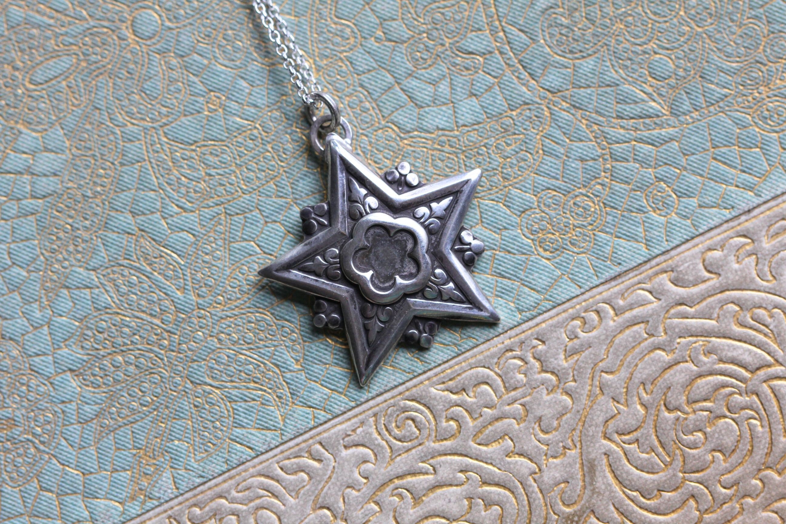 The Star of Protection Five Pointed Sterling Silver Star Necklace ...