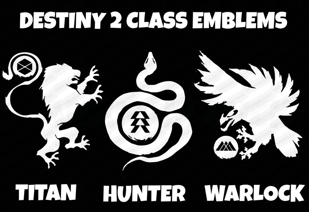 Destiny 2 Class Emblem Vinyl Decal: Titan, Hunter, Warlock - D2 ...