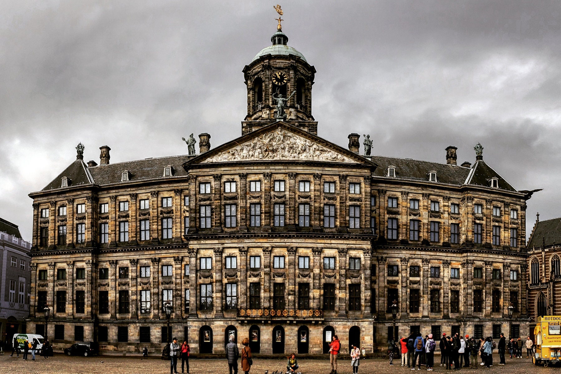 The Royal Palace of Amsterdam From Dam Square Color Panoramic - Etsy