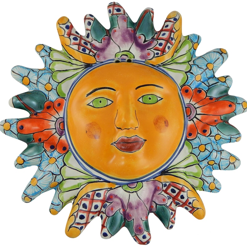 Ceramic Sun Face, Mexican - Etsy