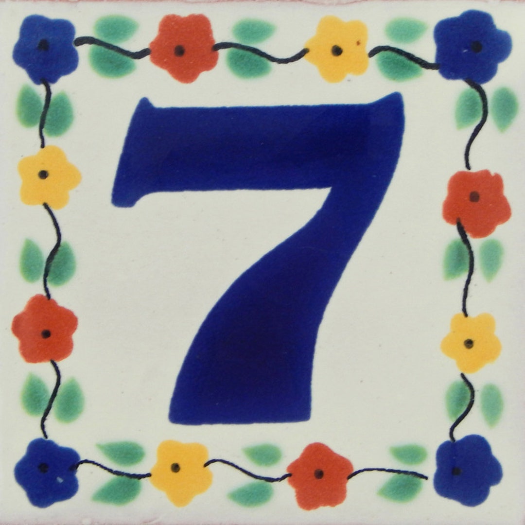 Mexican Tile House Numbers Address Numbers Ceramic House Number ...