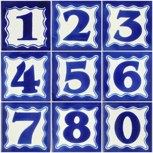 Mexican Tile House Numbers Address Numbers Ceramic House Number ...