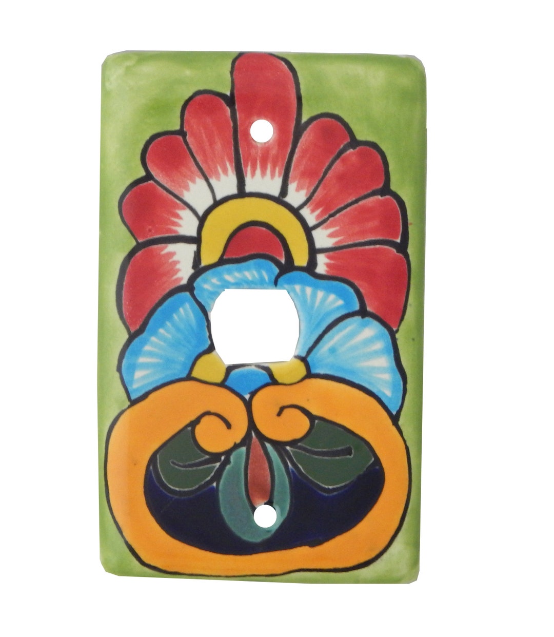 Mexican Ceramic Telephone or Data Opening Wall Plate Cover Sp 9083 - Etsy