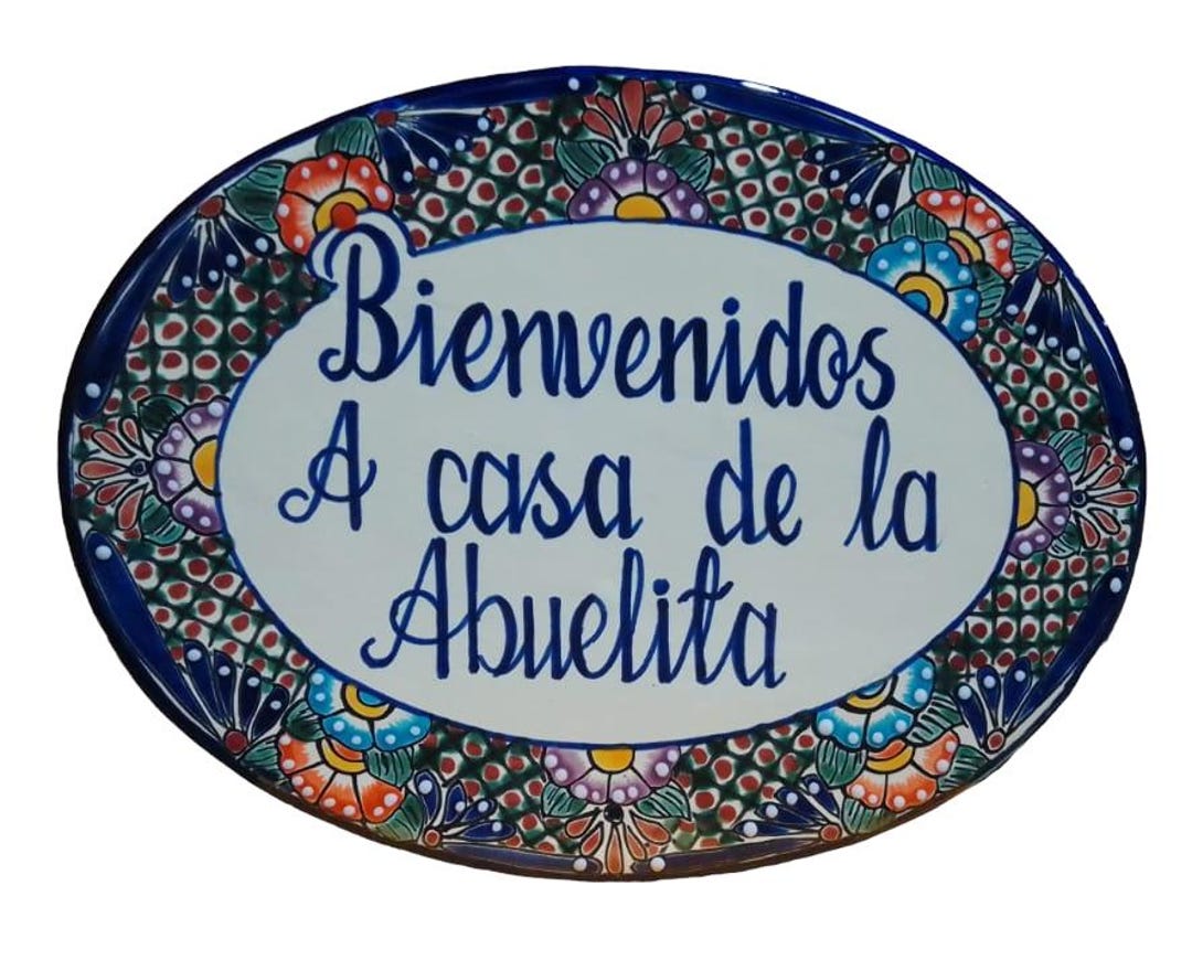 Custom Mexican Talavera Address Sign – Hand-painted Ceramic House ...
