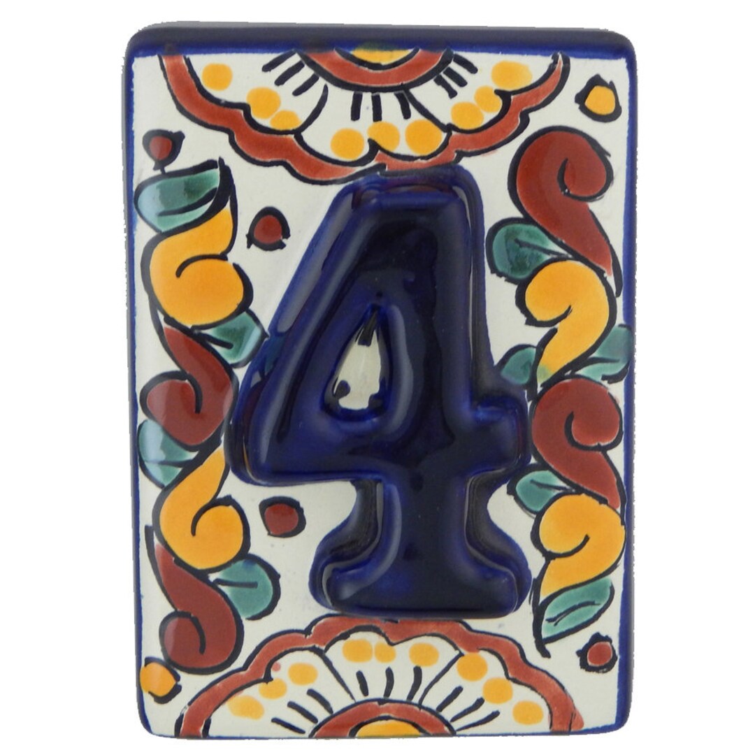 Mexican Tile House Numbers Address Numbers Ceramic House Number ...