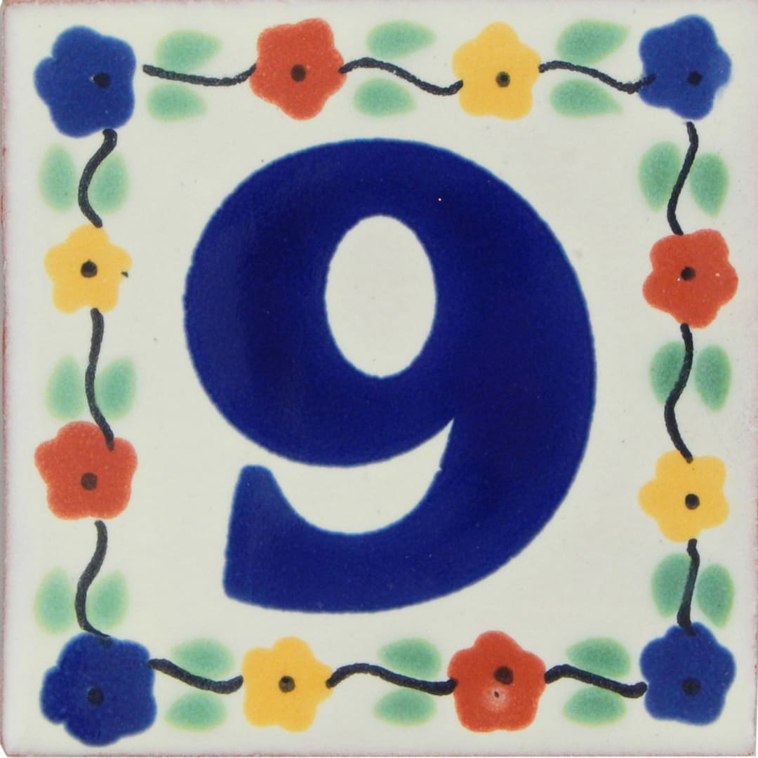 Mexican Tile House Numbers Address Numbers Ceramic House Number ...