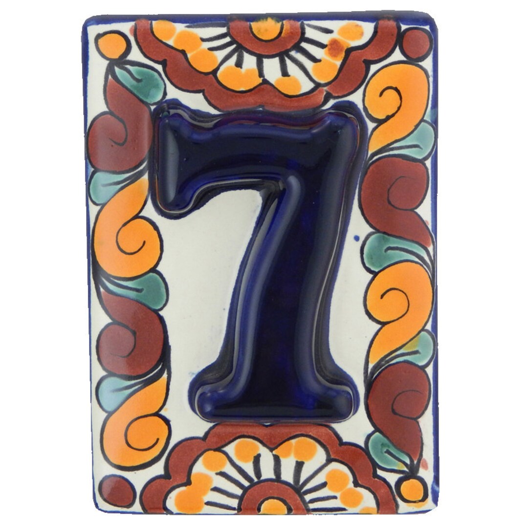 Mexican Tile House Numbers Address Numbers Ceramic House Number ...