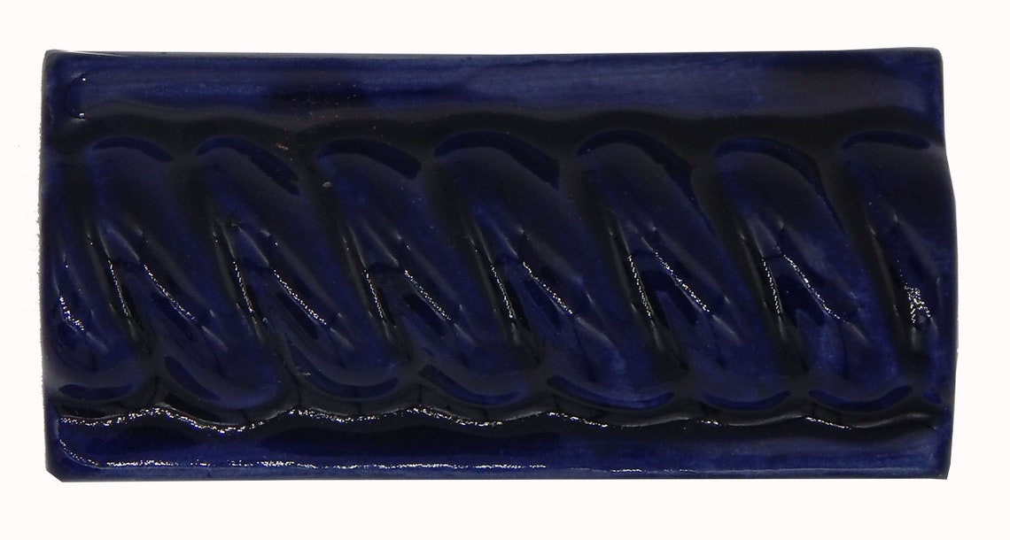 ROPE Trim Tile Molding Mexican Handmade Trim Ceramic Tile Blue - Etsy