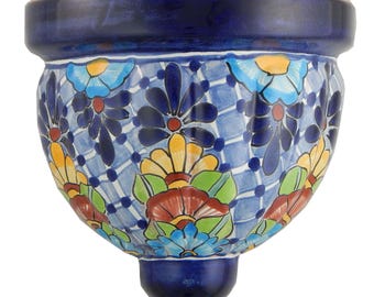 Mexican Talavera Wall Planter Handmade Handpainted Pottery Planter Wall ...