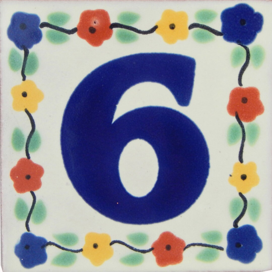 Mexican Tile House Numbers Address Numbers Ceramic House Number ...