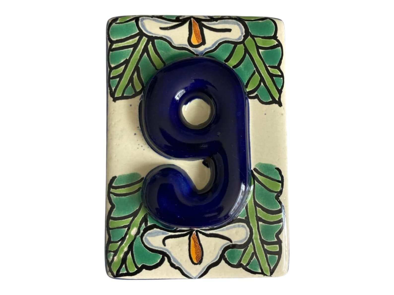 1 Mexican Tile House Numbers Address Ceramic House Number Talavera ...