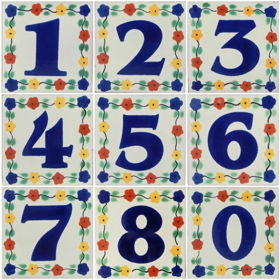 Mexican Tile Numbers