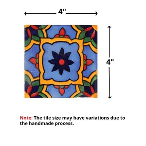 Talavera Mexican Hand Painted Tile Folk Art Sample Tile 4x4 C350 - Etsy