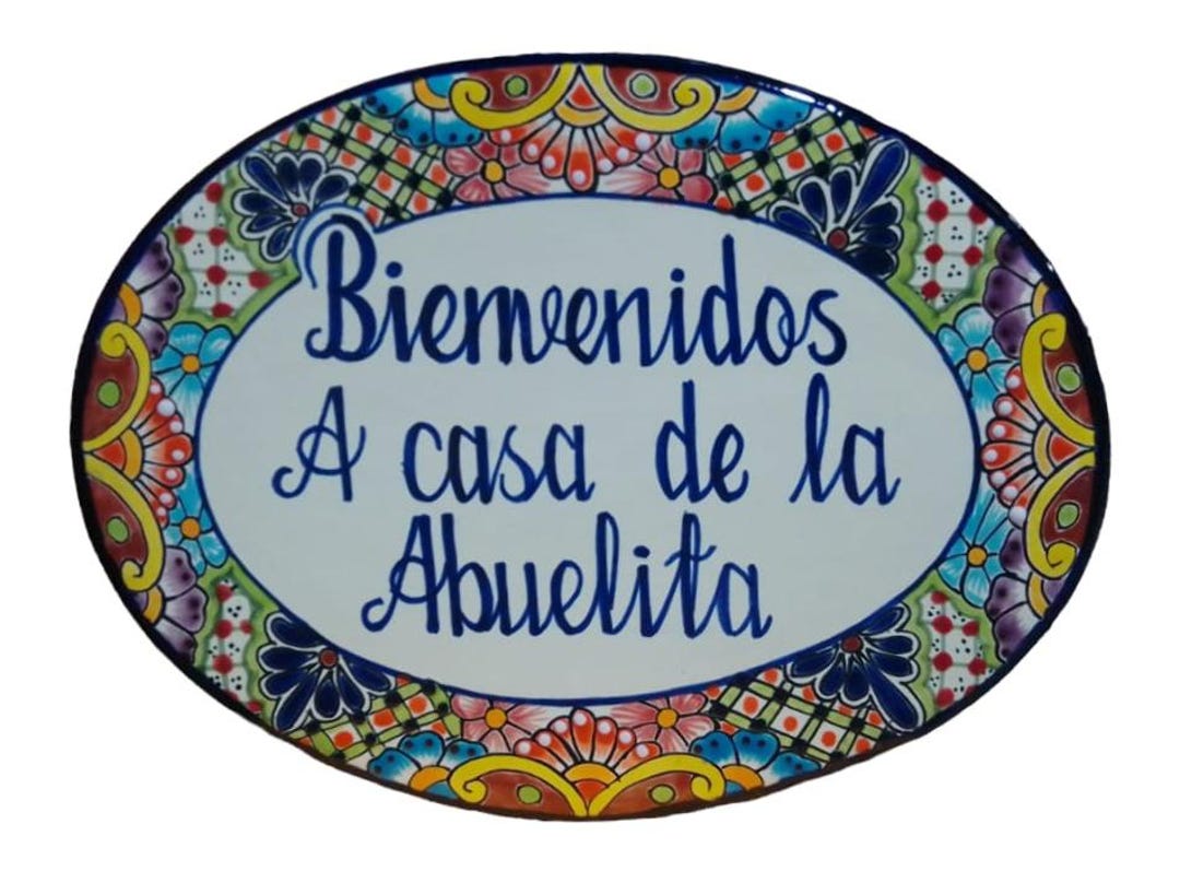 Custom Mexican Talavera Address Sign – Hand-painted Ceramic House ...