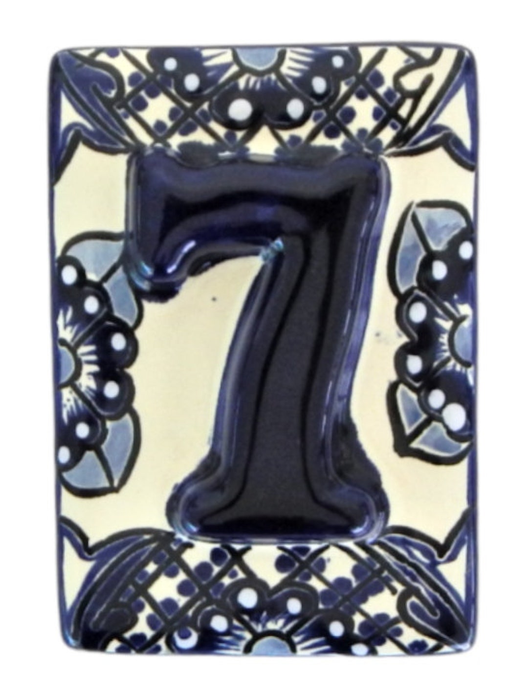 1 Mexican Tile House Numbers Address Ceramic House Number Talavera ...