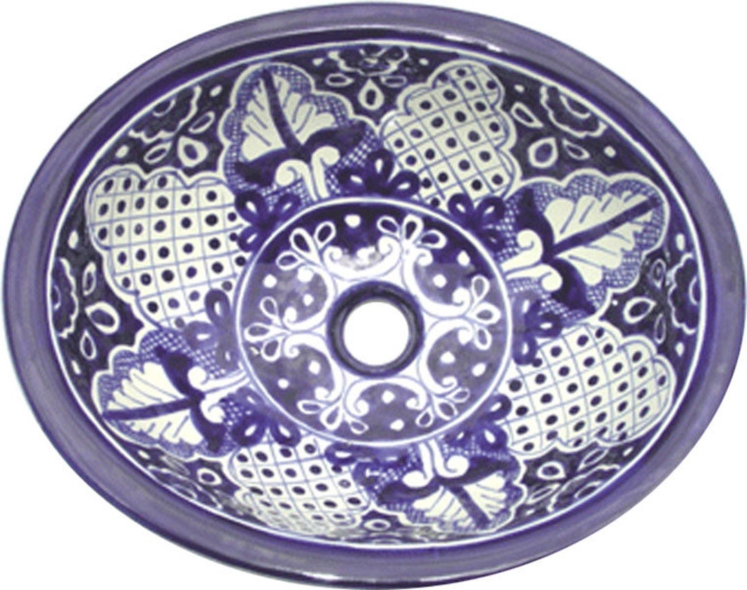 17 X 14 Talavera Mexican Sink Hand Painted Drop-in Folk Art Bathroom ...