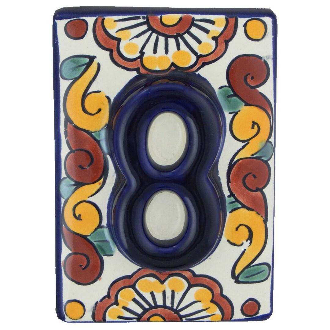 Mexican Tile House Numbers Address Numbers Ceramic House Number ...