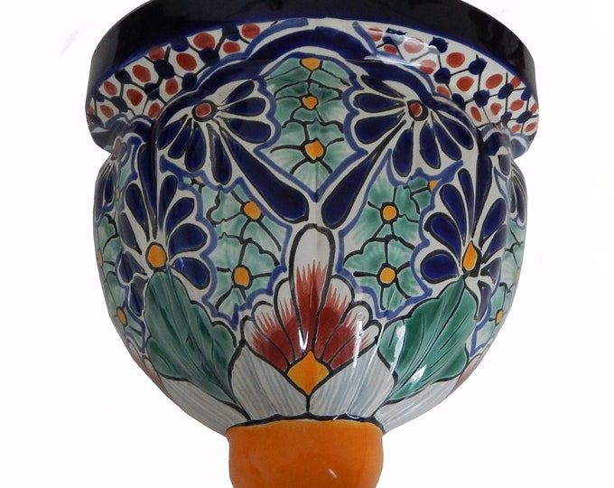 Mexican Talavera Wall Planter Handmade Handpainted Pottery Planter Wall ...