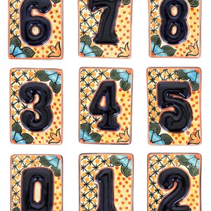 Mexican Tile House Numbers Address Numbers Ceramic House Number ...