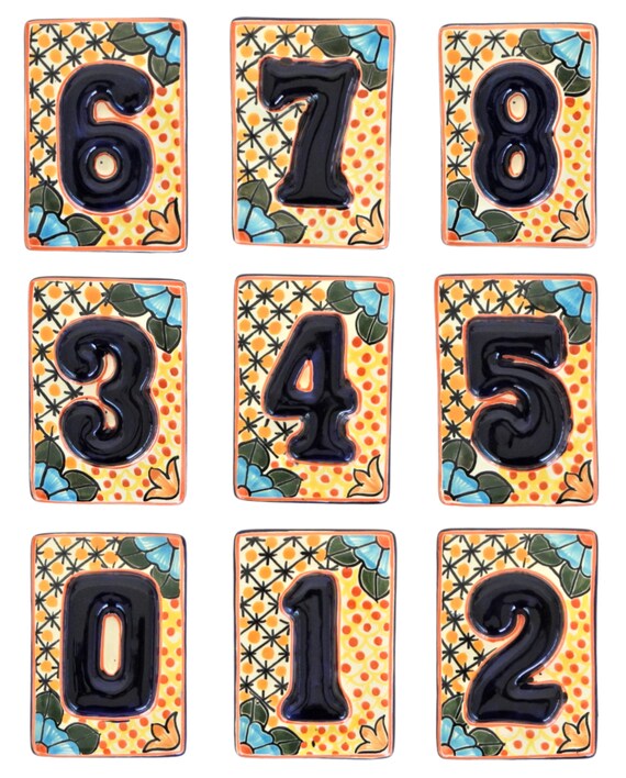 Mexican Ceramic House Numbers